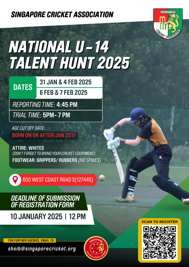 SCA Flyer – U14 TH | Singapore Cricket Association